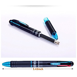 Ipienlee Multicolor Ballpoint Pens 0.7mm Ball Point Pen 4 Color Ink (Black, Blue, Red, Green) in One Retractable Ballpoint Pen for Office School Supplies Pack of 12
