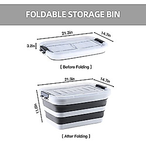 Large Storage Bags with Wheels, Heavy Duty Clothes Storage Bins Foldable Closet Organizer Storage Containers Latching Lids, 32Qt Collapsible Storage Box for Clothing, Blankets, Comforters, Bedding and Toys