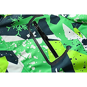 MOERDENG Kid's Ski Jacket Waterproof Winter Coat Boy's and Girl's Fleece Snowboarding Jackets with Detachable Hood