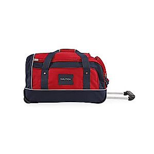NAUTICA Submariner 22" Rolling Duffel, RED/Navy