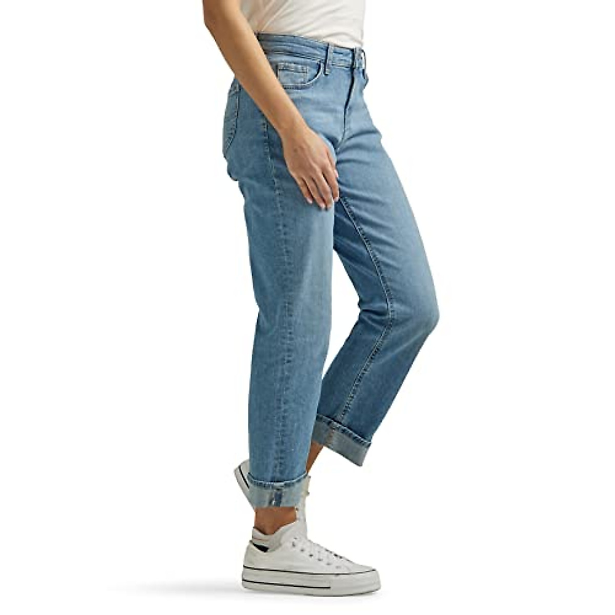 Lee womens Mid Rise Boyfriend Jeans, Home Laundered, 4 US