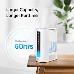 Dreo 6L Humidifier Large Room, Warm & Cool Mist Humidifiers for Bedroom, 60H Runtime, 12H Timer, Top Fill, Oil Diffuser, Humidity Indicator Light, Baby, Plants, Easy Clean, HM713