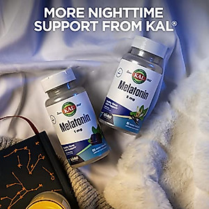 KAL Melatonin DropIns 3mg, Healthy Sleep Aid Support, Liquid Melatonin Drops for Optimal Absorption & Calming Relaxation Support, Fast Acting, Natural Raspberry Flavor, Approx. 55 Servings, 1.85oz