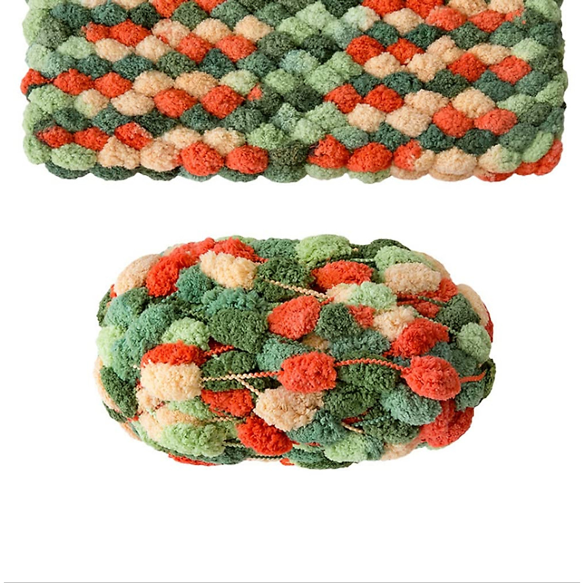 3 Rolls Pomp-A-Doodle Yarn,100% Polyester Jelly Bean POM-POM Ball Yarn for Crochet Knitting Handcraft Mat Pet Nest 450g (Quiet Night)