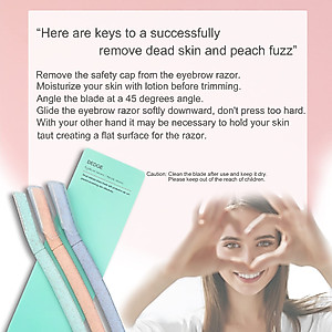 Dedge Eyebrow Razor Multipurpose Dermaplane Facial Razor for Exfoliation, Eyebrow Shaper includes Blade Cover, 1 Pack of 3