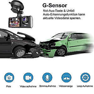 1080P Smart Dash Cam - 2.0Inch IPS Driving Recorder - Car Driving Recorder with Night Vision, Seamless Loop Recording, Emergency Video Lock - Video Recorder for Car - Dashcam