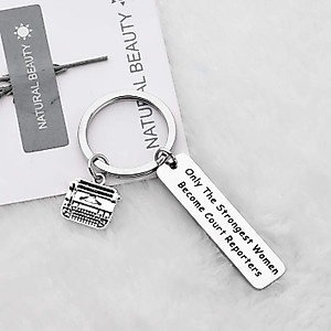 WSNANG Court Reporter Gift Only The Strongest Women Become Court Reporters Keychain Stenographer Gift (Court Reporters KC)