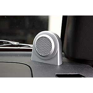 Rugged Ridge 11151.11 Tweeter Speaker Enclosures, Brushed Silver; 07-10 Jeep Wrangler JK