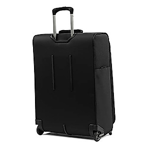 Travelpro Tourlite Softside Expandable Upright 2 Wheel Luggage, Lightweight Suitcase, Men and Women, Black, Checked-Medium 26-Inch