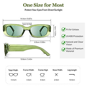 20 Pairs Small Retro Rectangle Sunglasses 90's Driving Glasses Vintage Narrow Square Sunglasses Unisex Frame Glasses for Women Men Teens