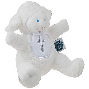 Mary Meyer Baby Rattle Soft Toy, 5-Inches, Christening Lamb,White