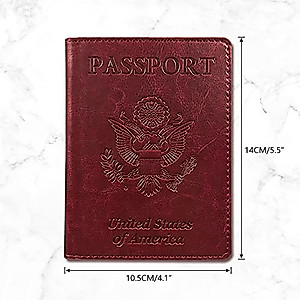 ELECLAND 3 Pack Passport and Vaccine Card Holder Combo, Passport Cover and CDC Vaccination Card Protector, PU Leather Wallet Passport Holder Vaccine Card Holder, Travel Documents Organizer Protector