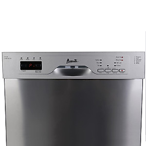 Avanti DWF18V3S 18-Inch Dishwasher Machine with LED Display, 3 Wash Options, 6 Automatic Cycles and Low Noise Rating, 53db, Stainless Steel