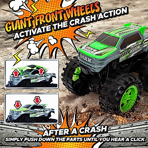 Exploding Monster Truck Toy with Explosive Crash Sounds and Lights, Smash It Up Again and Again, Monster Truck Toys for Boys Kids Ages 3, 4-7 & Above | Toddler Toys for 3 Year Old Boys Gift