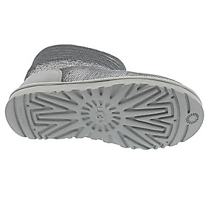 UGG Unisex-Child Classic Mini Mirror Ball Boot, Silver, 9 Toddler