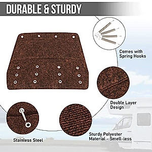 Afurkuot RV Step Covers 2 Pack, RV Step Rugs Stair Carpets Camper Step Cover 22” Wide Wrap Around Cover for RV Stair Camper Trailer Motorhome, Pack of 2 Camper Stairs Carpet, RV Accessories