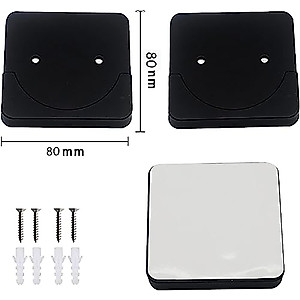 4pcs Adhesive Shower Curtain Rod Holder Adhesive Wall Mounted Shower Curtain Rail Holder Black Shower Curtain Rod Holder with Screws Shower Rod Retainer for Bathroom Bedroom (Curtain Rod Not Included)