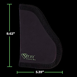 Sticky Holsters Concealment Holsters for Men and Women - MD-2 Medium - Fits Small 9mm's and Similar - for Left and Right-Hand Draw; IWB and Pocket Carry