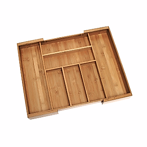Lipper International Bamboo Expandable 23-Inch Drawer Organizer
