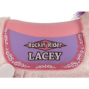 Rockin' Rider Lacey Talking Plush Spring Horse,White, Large