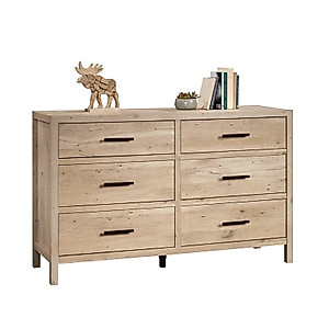 Sauder Pacific View Engineered Wood Metal and Plastic Dresser in Prime Oak