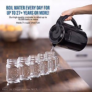 Electric Tea Kettle - 1.8L Hot Water Kettle Electric Water Boiler, Plastic-Free 100% Stainless Steel Chamber With Automatic Shut Off Base, Cordless Tea Kettle Electric Water Kettle - Sweetwater