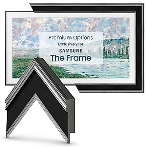 Frame My TV Deco TV Frames - Antique Silver & Black Smart Frame Compatible ONLY with Samsung The Frame TV (Fits 2021-2024 Frame TV, 55")