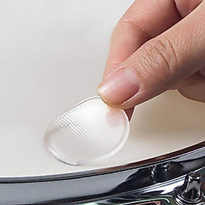 12 Pieces Drum Dampeners Drum Damper Gel Pads Drum Mute Silicone Drum Silencers for for Drums Tone Control Cymbals (Transparent)