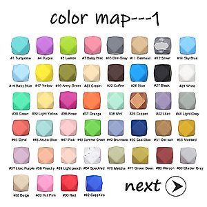 60Pcs Hexagon Silicone Beads 14mm for DIY Bracelet Necklace Women Jewelry Makeing Soft Colorful Loose Beads Handmade Supplies 62 Colors