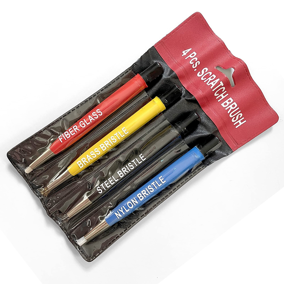 Fiberglass Pen Scratch Brush Set - Jewelry Cleaning Brush with Steel, Brass, Nylon, Fiberglass Tips for Corrosion Remover and Rust, Jewelry, Electrical Circuit Boards and Auto Body Work