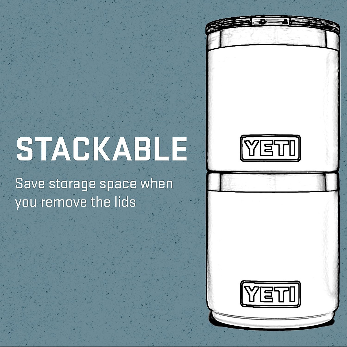 YETI Rambler 10 oz Stackable Lowball 2.0, Vacuum Insulated, Stainless Steel with MagSlider Lid, Black