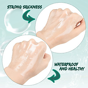 BBTO 100 Pieces Transparent Stretch Adhesive Bandage Waterproof Clear Protective Shower Patch Film Cover Bandages Tattoo Cover up Adhesive Wrap, 4 Sizes(3, 4, 6, 8 Inch)