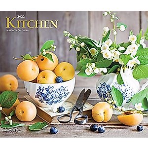 Kitchen 2022 14 x 12 Inch Monthly Deluxe Wall Calendar with Foil Stamped Cover, Cooking Home