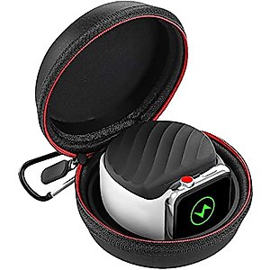EMallee Galaxy Watch 4/3 Charger Holder, Portable Travel Carrying bag EVA Protective Storage case for Samsung Galaxy Watch4 classic Watch3 Active 2 and Google Pixel watch (charger not included)