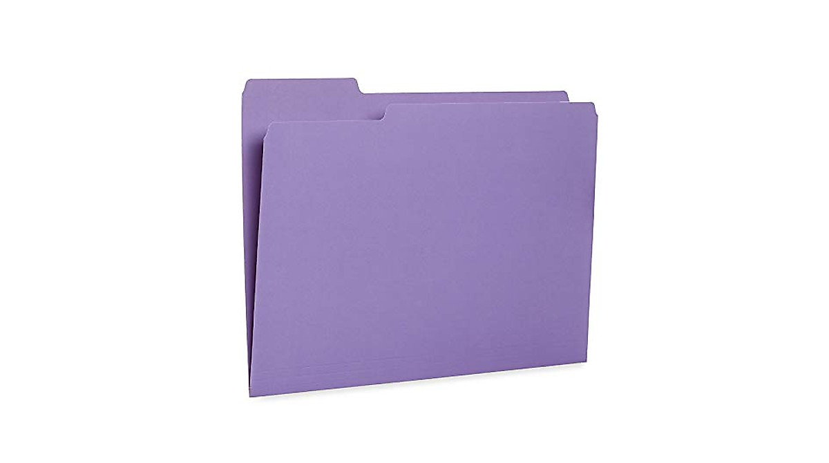 Blue Summit Gem Tone File Folders - Assorted Colors, 100 Pack