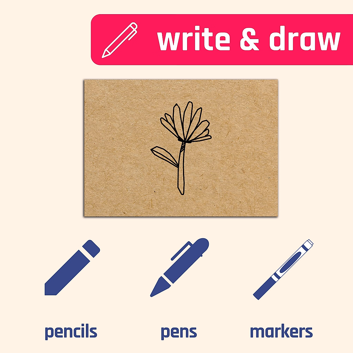 25 Sheets, Brown Kraft Cardstock, 200 GSM (75 lb. Cover), 8.5 x 11 inches