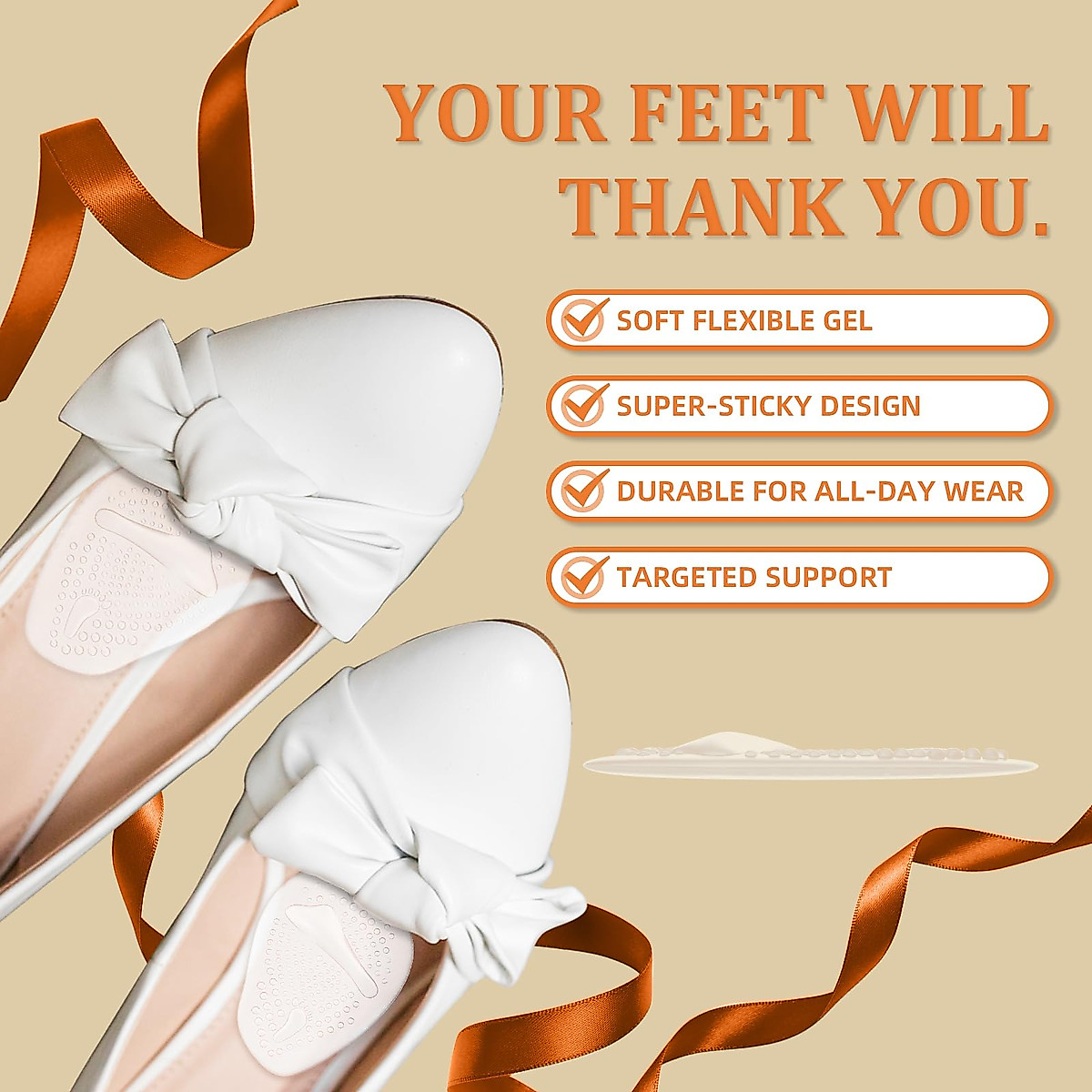 Metatarsal Pads,Ball of Foot Cushion for Pain Relief and Comfort.