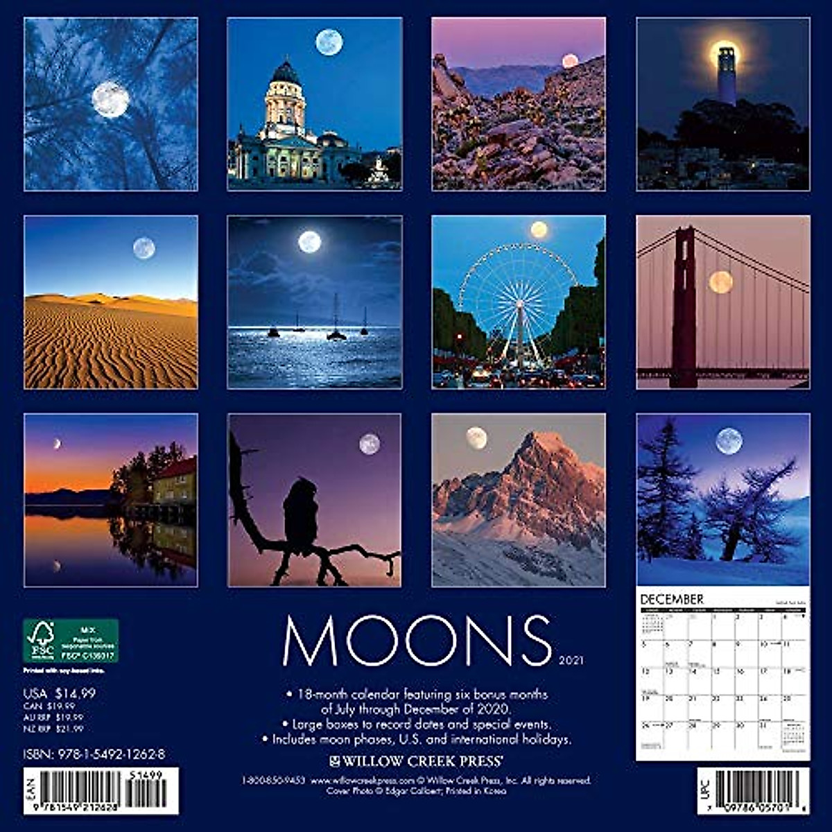 Moons 2021 Wall Calendar