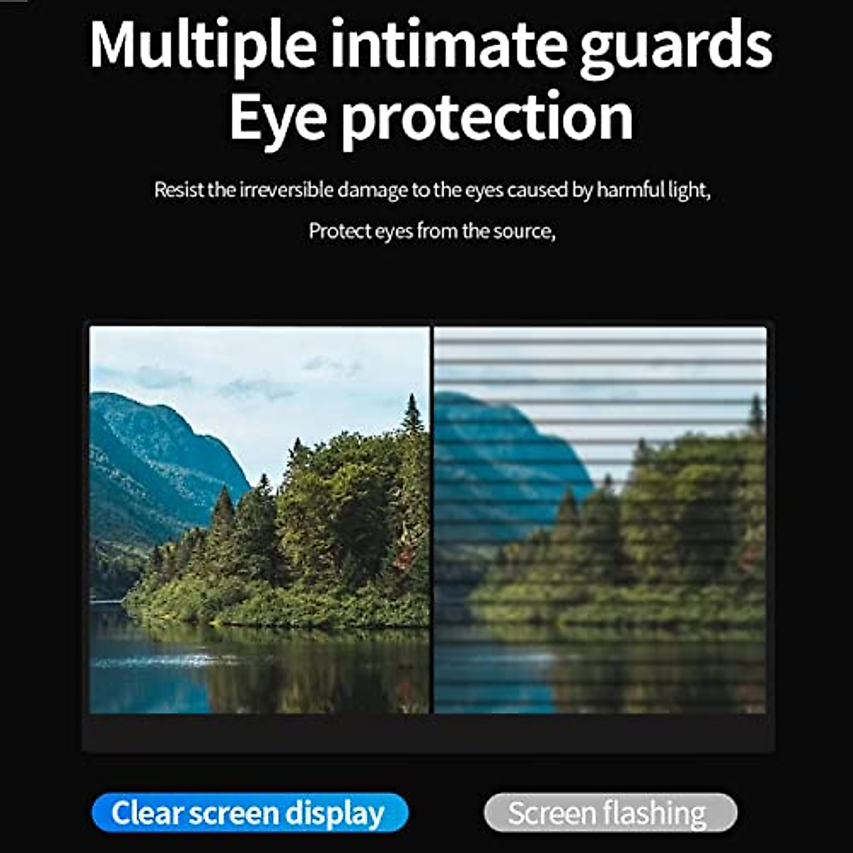 TOPINCN FHD Computer Display, IPS Portable Monitor Dual Speakers 16:9 Widescreen HDR Technology 14in 1920x1080 Resolution with Magnetic Cover for Laptop (US Plug)