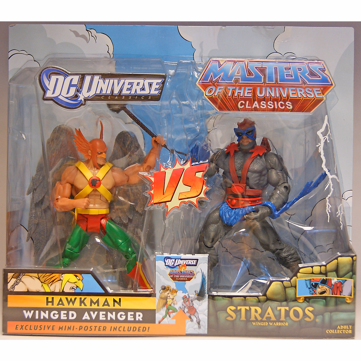DC Universe Masters of the Universe Classics Exclusive Action Figure 2Pack Hawkman vs. Stratos