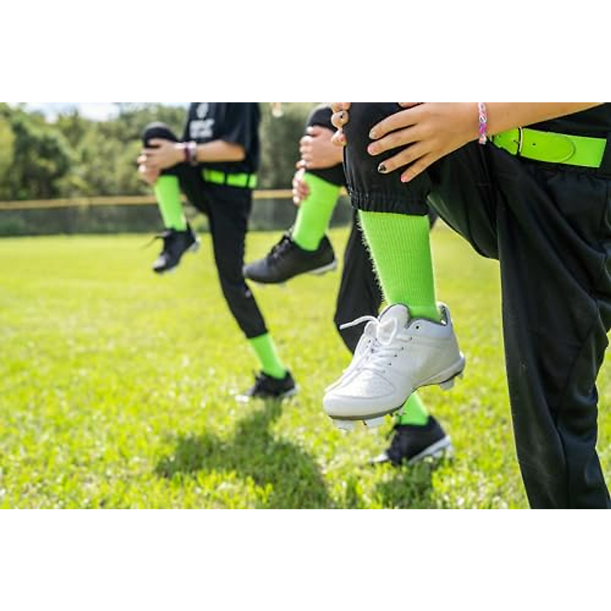 RIP-IT Girls Diamond Softball Cleats | Youth Softball Shoes for Girls | White/Navy/Red | Size 4