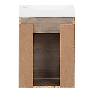 Spring Mill Cabinets Kambree Bathroom Vanity with Sink, 15.75 in. W x 8.66 in. D x 22.13 in. H, Forest Elm