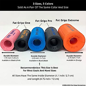 Fat Gripz Pro - The Simple Proven Way to Get Big Biceps & Forearms Fast - at Home Or in The Gym (Winner of 3 Men’s Health Magazine Awards) (2.25” Outer Diameter)