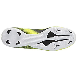 adidas Men's X GHOSTED.3 Soccer Shoe, Solar Yellow/Black/Team Royal Blue(Firm Ground), 8.5