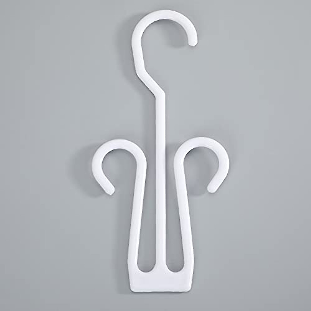 luzen 8Pcs Plastic Slippers Display Hanger Flip Flops Slippers Drying Hanging Shoe Rack Shoe Organizer with Double Hooks for Shoe store and Home Use, White