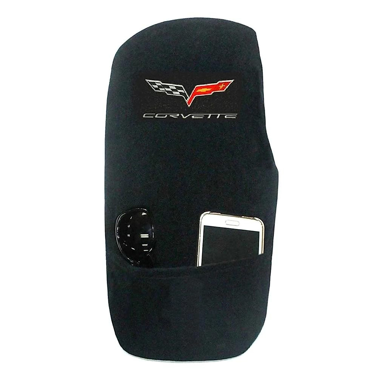 SR1 Performance C6 Center Console Cover with Embroidered Emblem for 2005-2013 C6, Z06, ZR1, Grand Sport Corvette