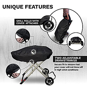 Weber Traveler Grill Cover for Weber 9010001 Traveler Portable Gas Grill - Heavy Duty, Waterproof Taped Seams by Redwood Grill Supply