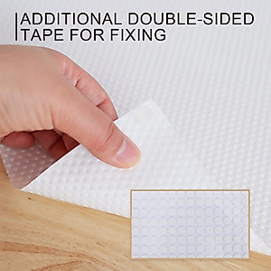 Moretoes Cabinet Liner, Non Adhesive Drawer Liner 17 Inch x 35 Feet, Non Slip Oil-Proof Shelf Liner for Kitchen Cabinets Pantry Under Sink Cupboard Closet Organizer (White)