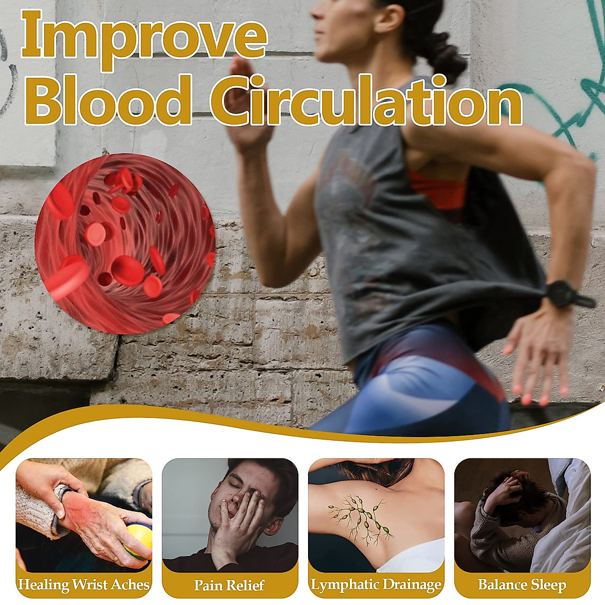 Feraco Magnetic Bracelets for Women Titanium Steel Bracelet with Ultra Strength Magnets & Sparkling Crystals Christmas Gifts for Women (Silver)