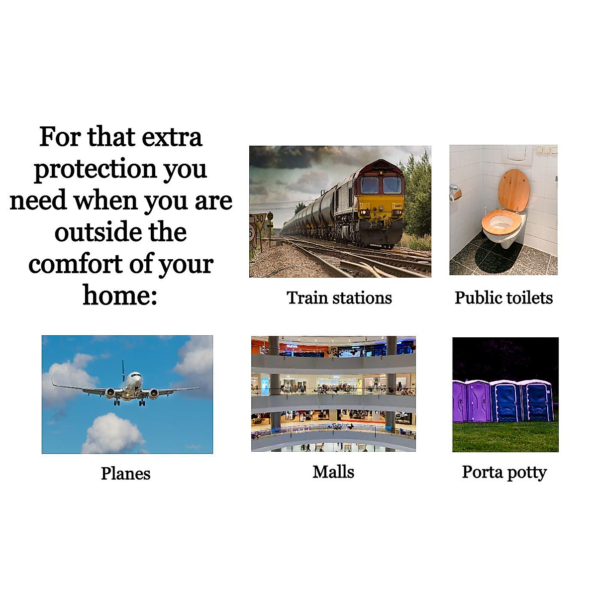 Toilet Seat Covers Disposable - Flushable & Biodegradable Travel Accessories for Adults, Kids, Toddlers | Travel, Road Trips, Camping, Potty Training Essential, & so much more! (10 packs of 10 sheets)